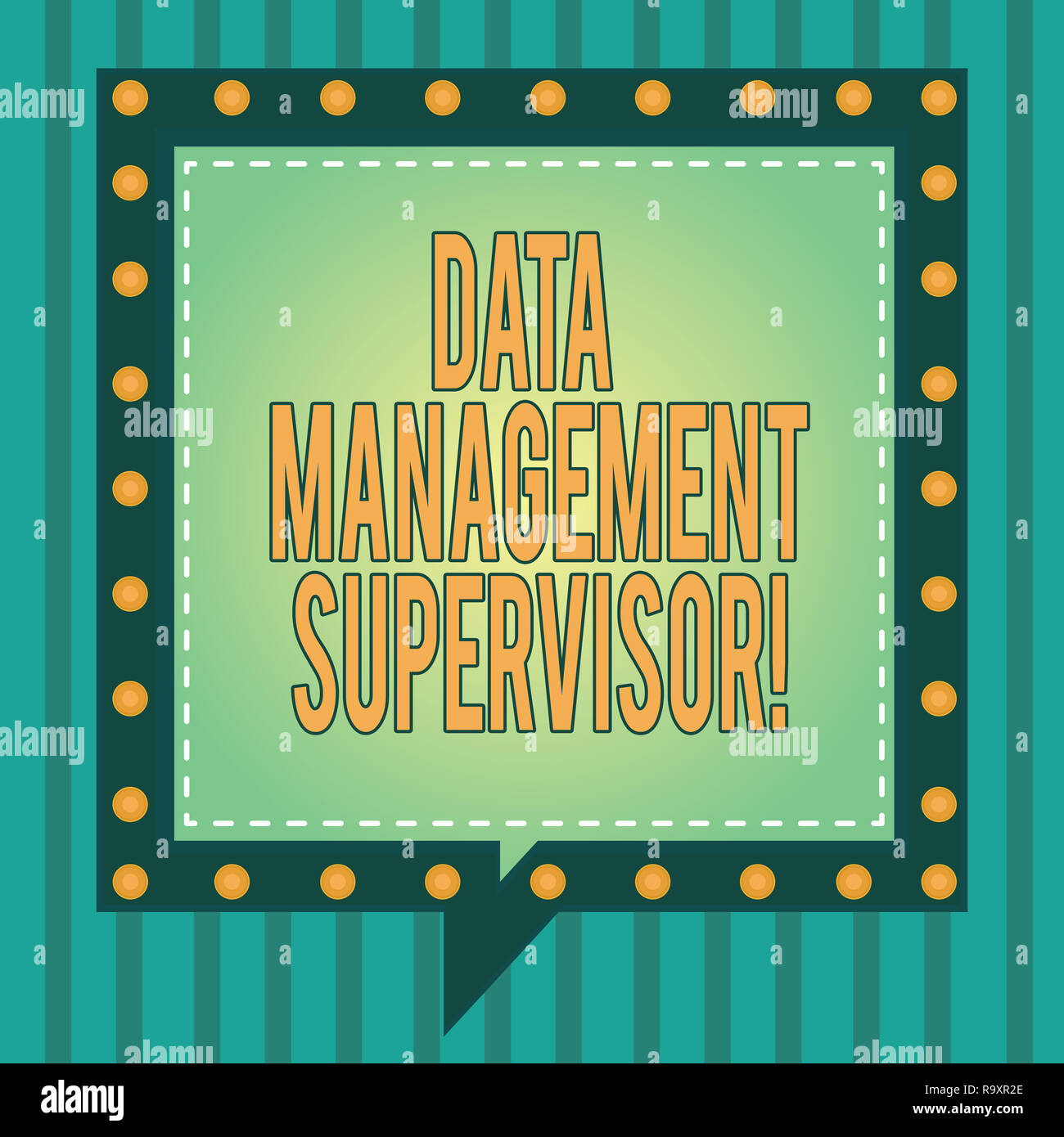 Word writing text Data Management Supervisor. Business concept for ensuring the efficient and ...