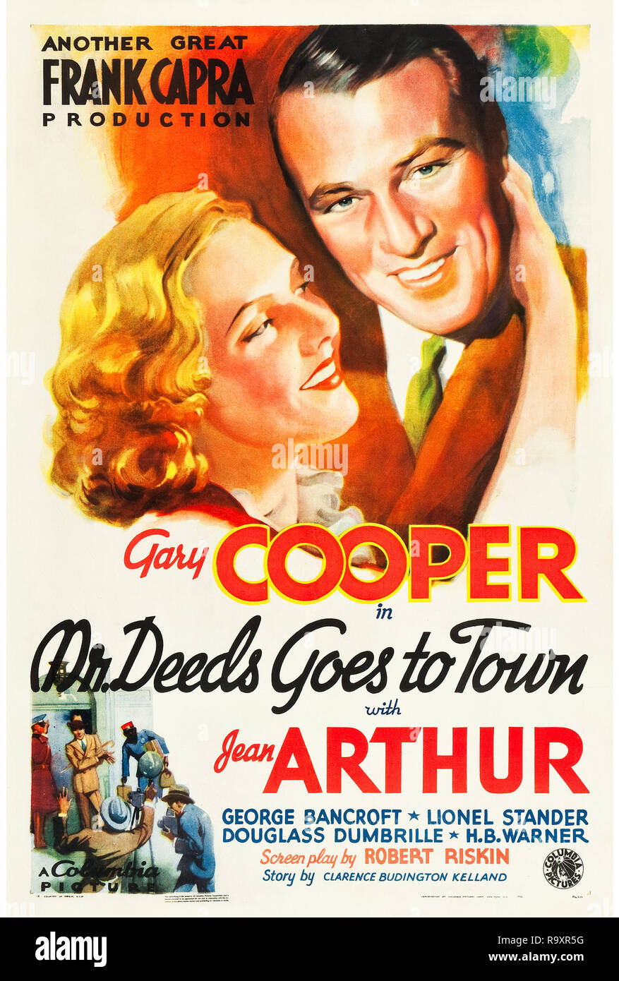 Mr. Deeds Goes to Town (Columbia, 1936) Poster Gary Cooper, Jean Arthur ...