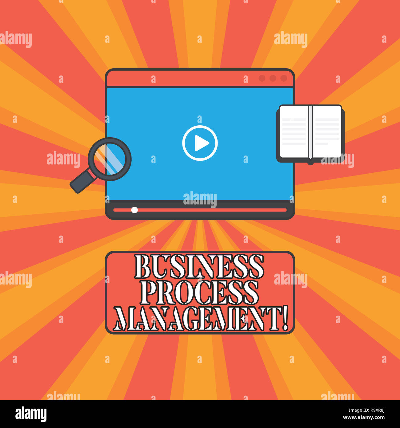 Handwriting text Business Process Management. Concept meaning ...