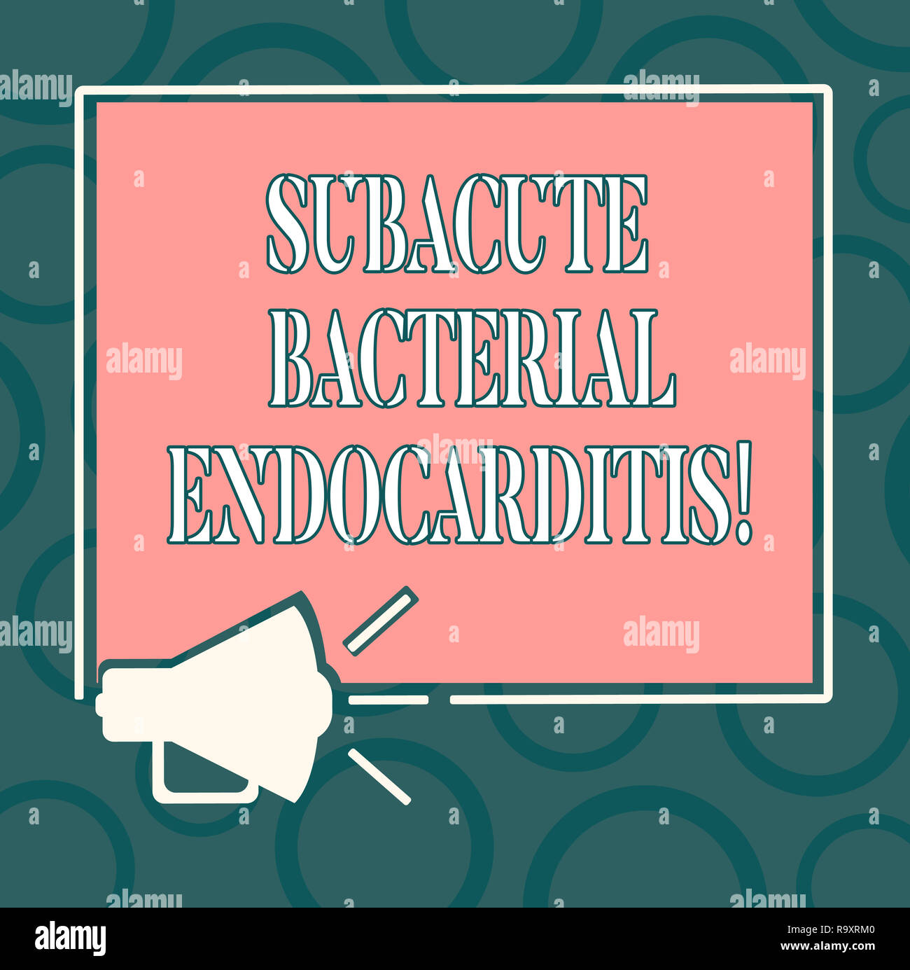 Writing note showing Subacute Bacterial Endocarditis. Business photo ...