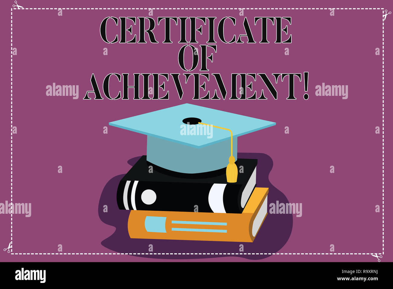 Text sign showing Certificate Of Achievement. Conceptual photo certify ...