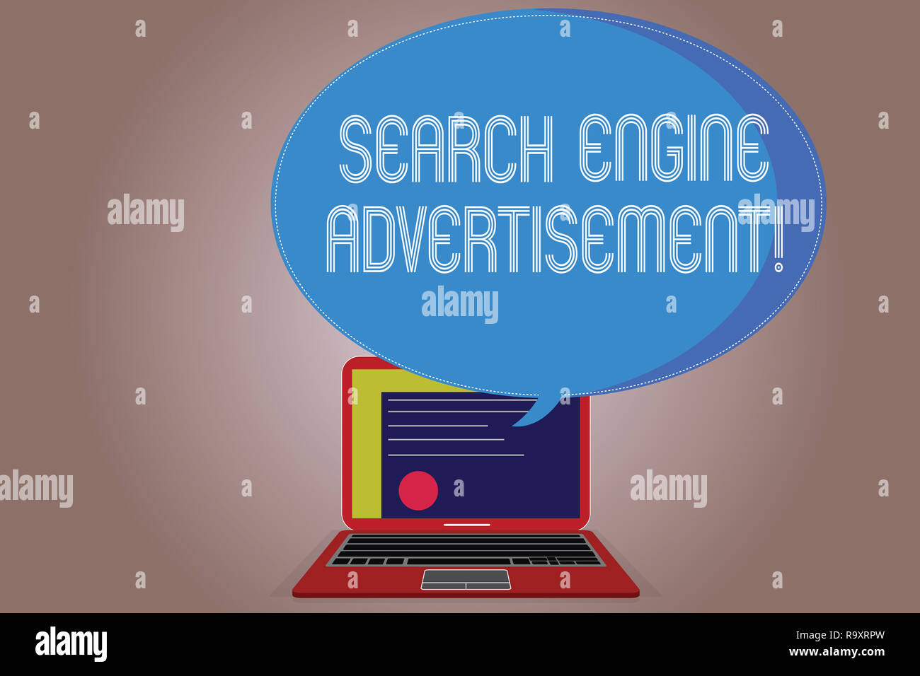 Writing note showing Search Engine Advertisement. Business photo ...