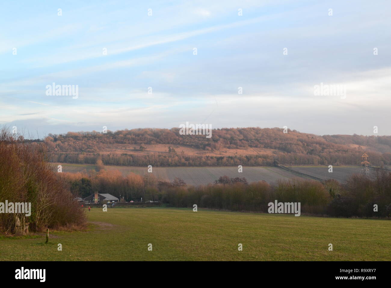 Winter afternoon views of Lullingstone Country Park Visitors' Centre ...