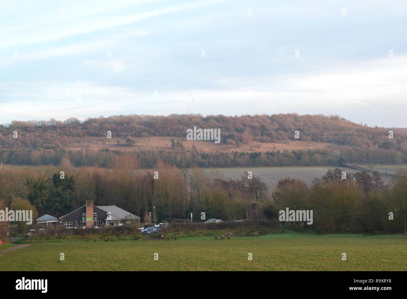 Winter afternoon views of Lullingstone Country Park Visitors' Centre ...