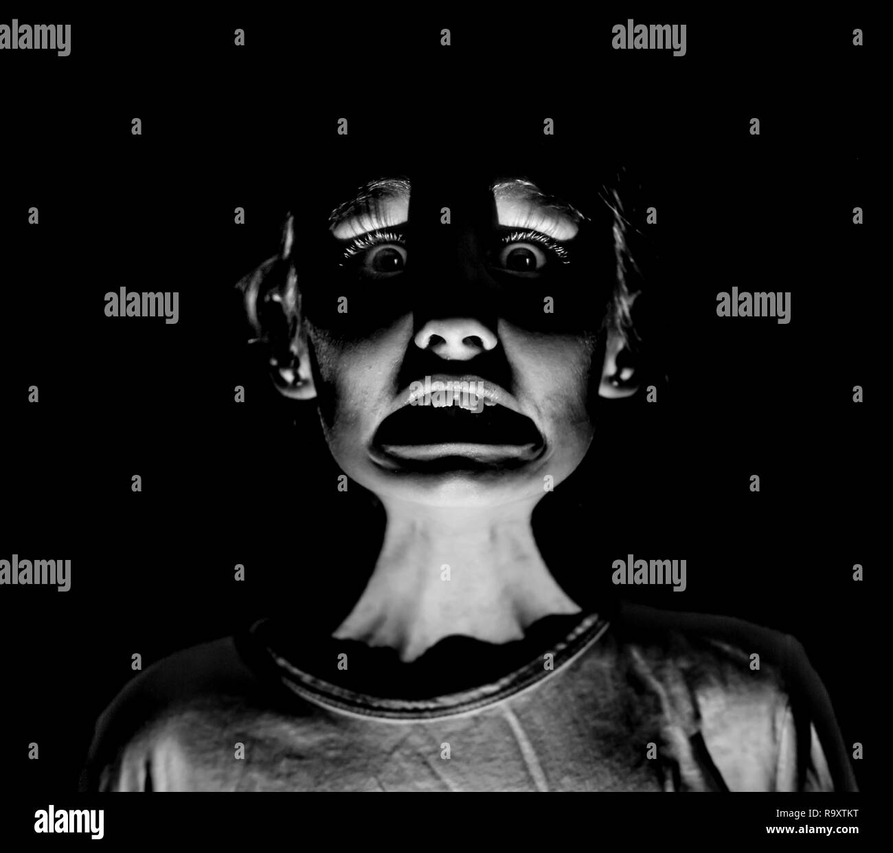 Shocked Face Black and White Stock Photos & Images - Alamy