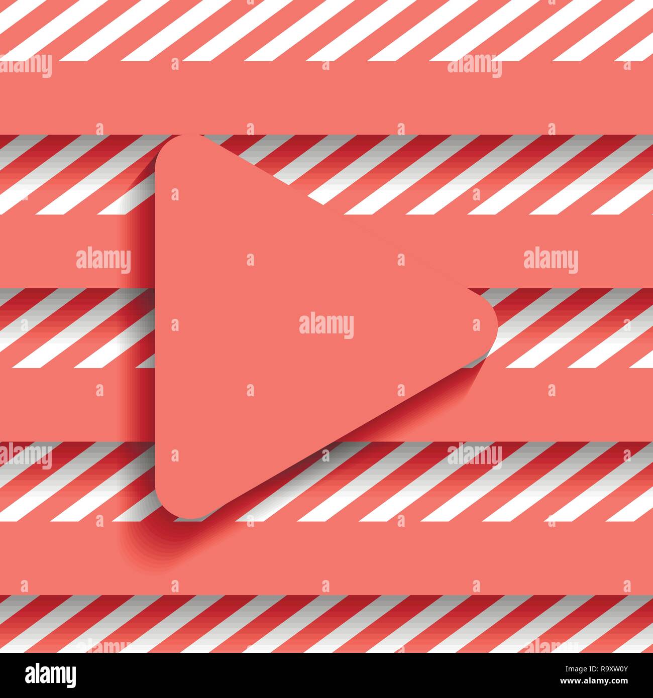 Creative vector header design in trendy coral color and with play ...