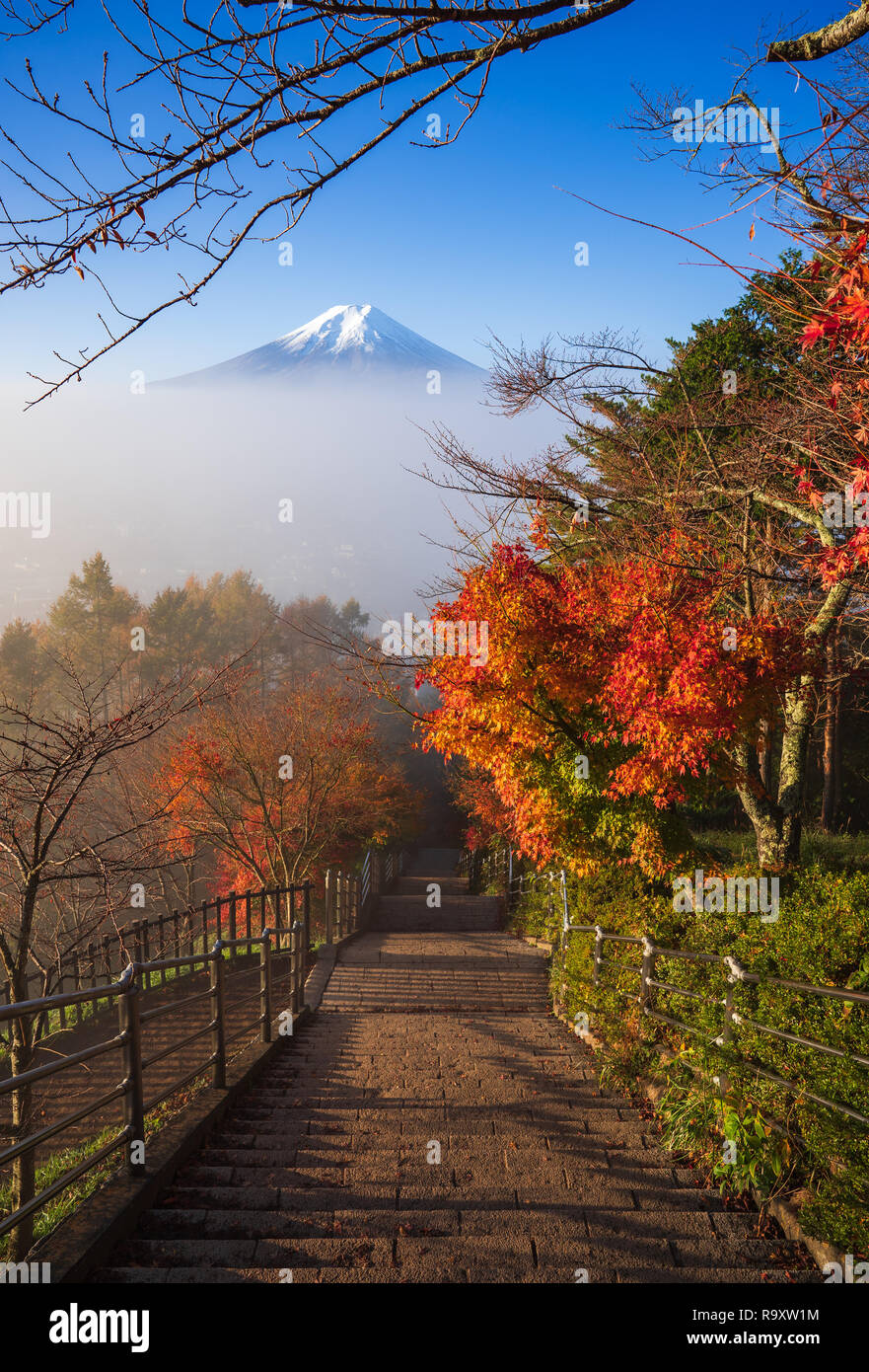 Stairway to Mt. Fuji Fujiyoshida, Japan Stock Photo - Alamy