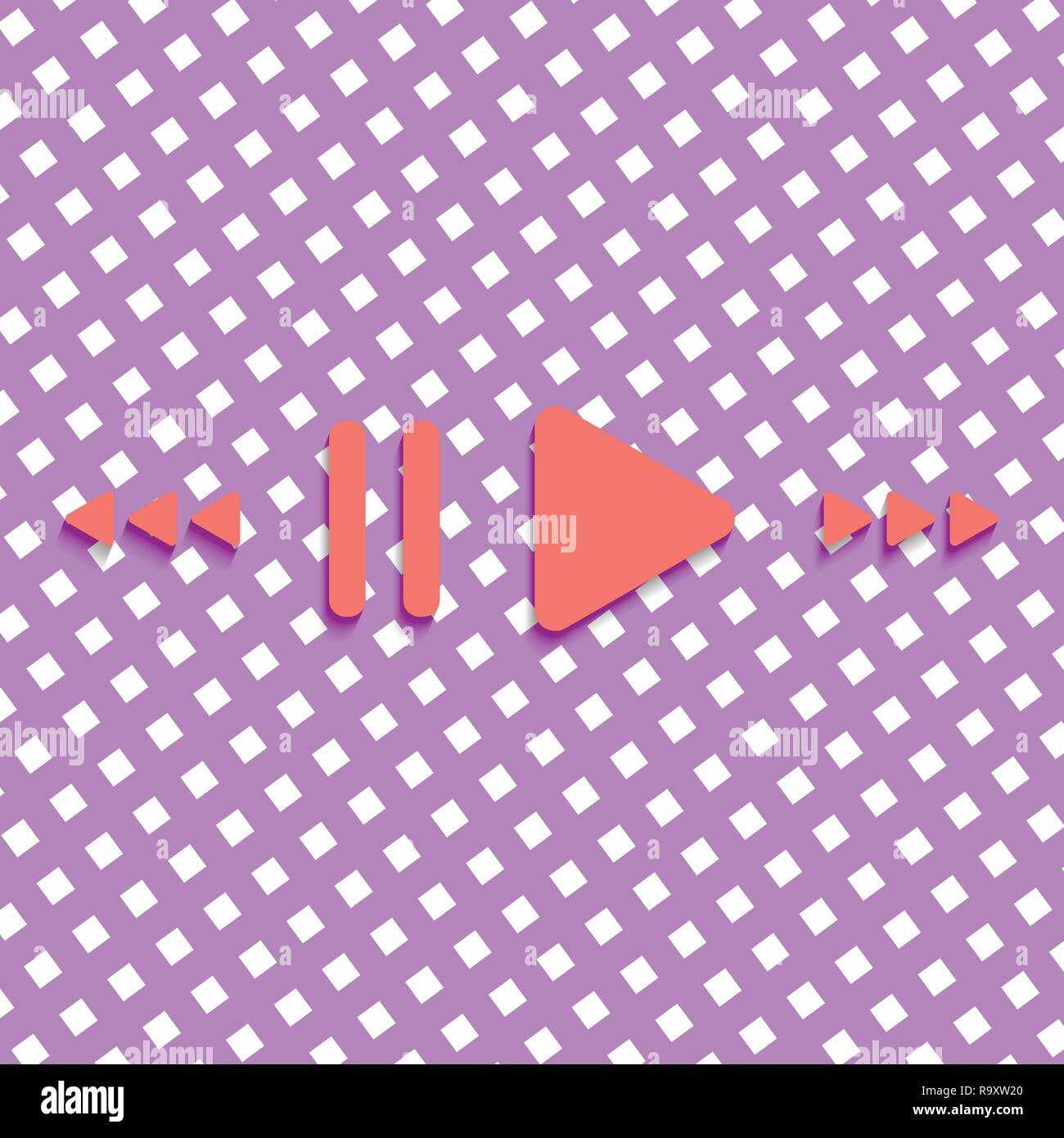 Colorful vector header design with music buttons in trendy color Stock ...