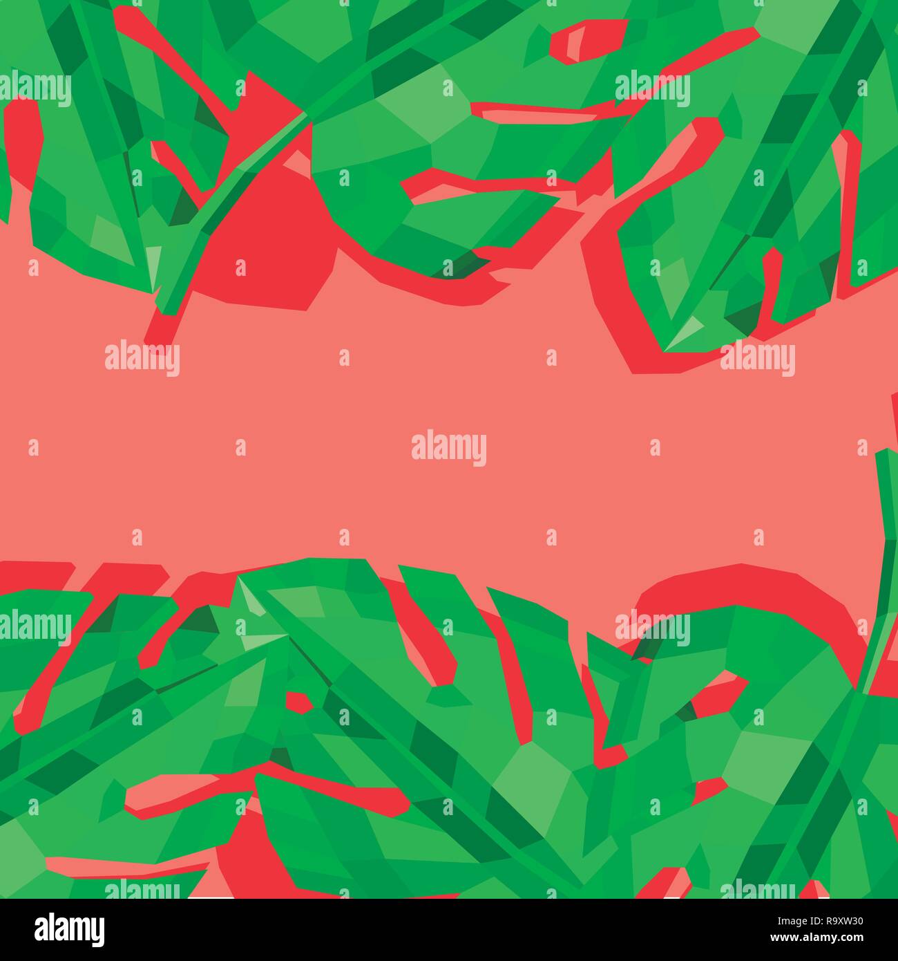 Modern botanical vector banner with monstera leaves and place for your ...