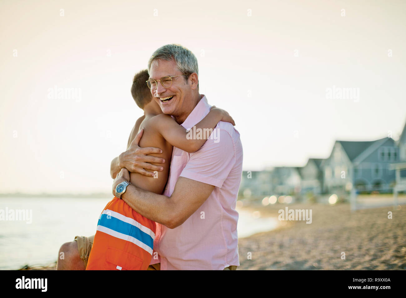 Son hugs dad hi-res stock photography and images - Alamy