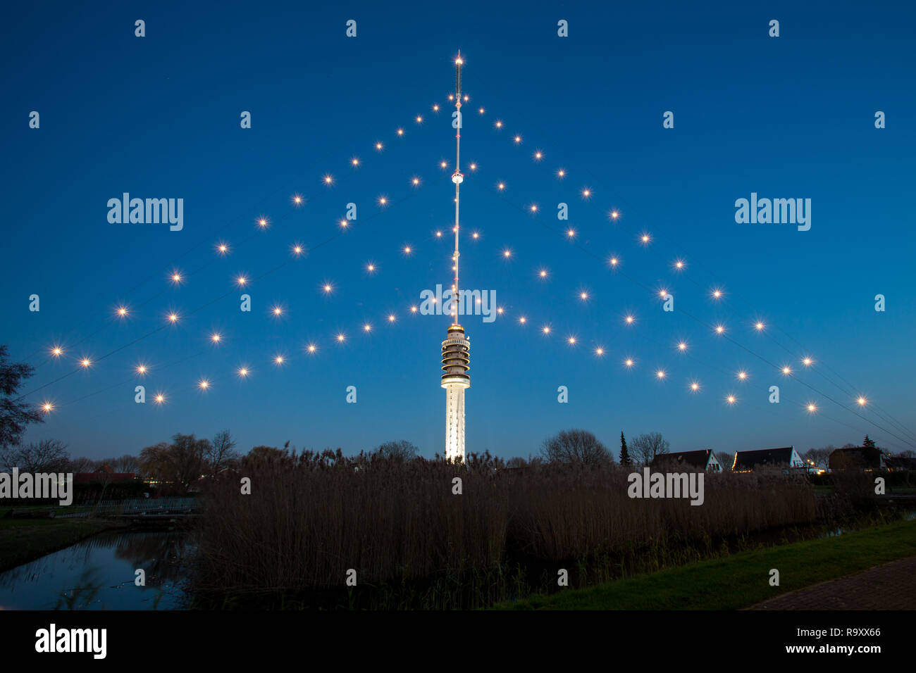 IJSSELSTEIN, THE NETHERLANDS - December 13, 2018: The Gerbrandy tower ...