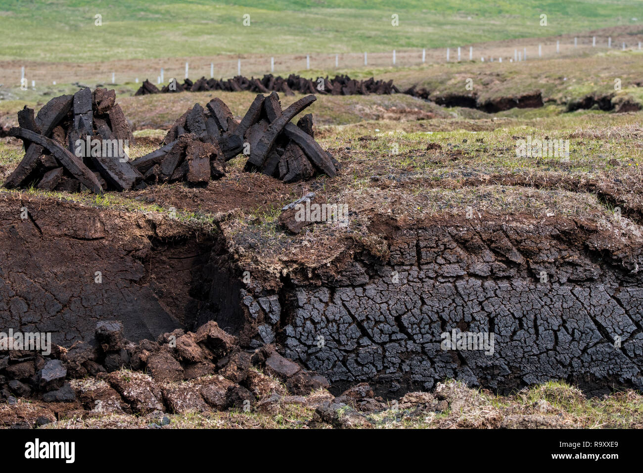 Peat cutting stack hi-res stock photography and images - Alamy