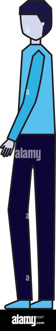 man character standing on white background Stock Vector Image & Art - Alamy