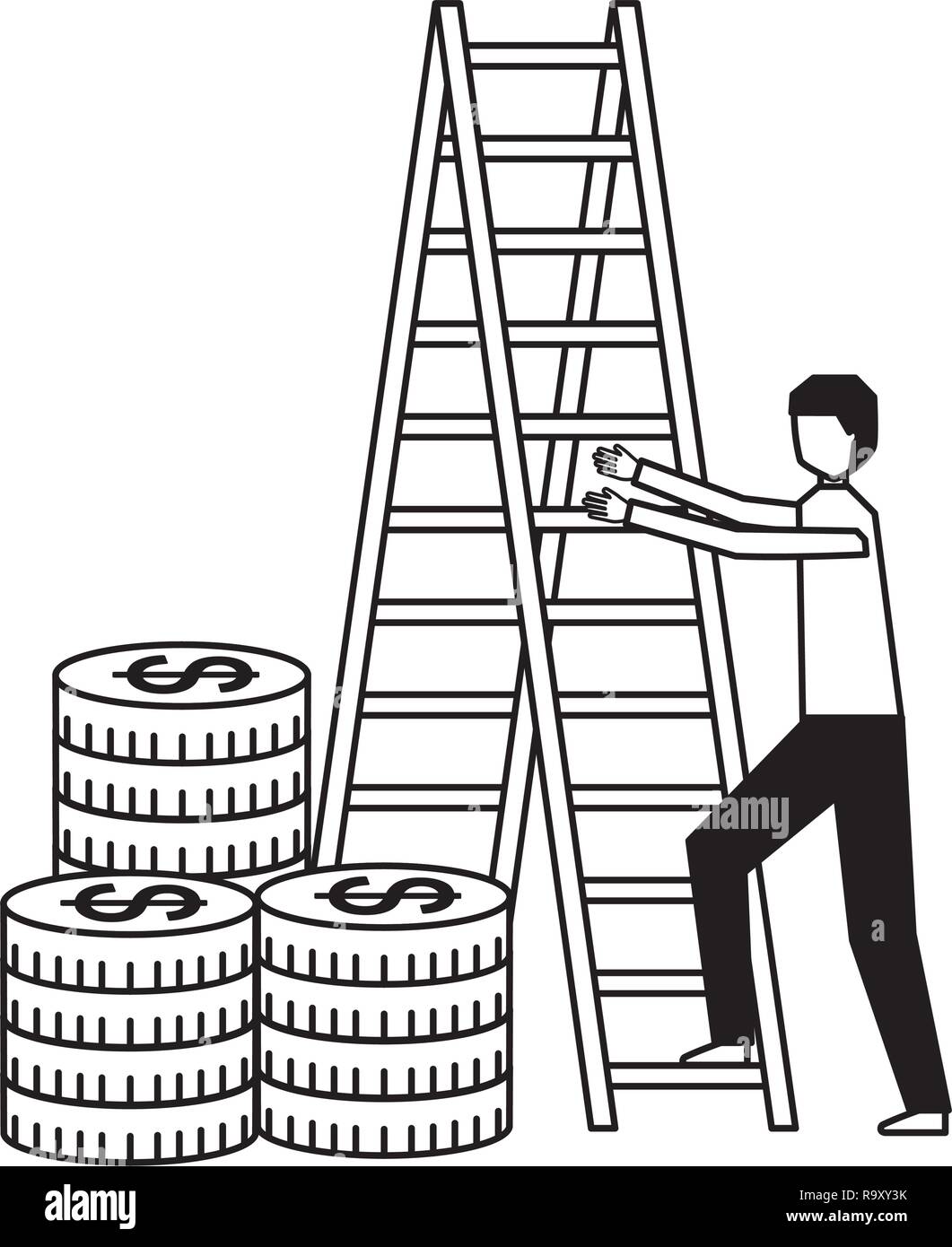 Climbing stack Stock Vector Images - Alamy