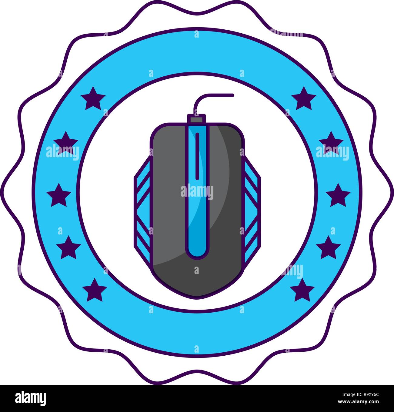 mouse device gadget label white background Stock Vector Image & Art - Alamy