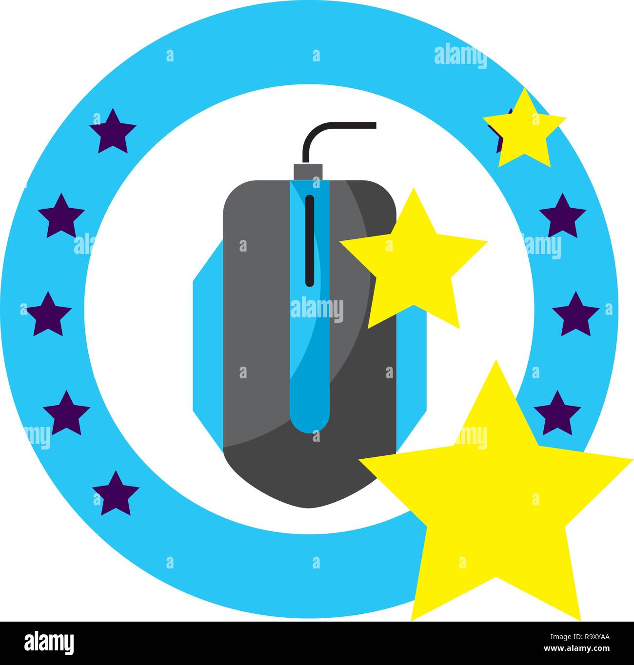 mouse device gadget label white background Stock Vector Image & Art - Alamy