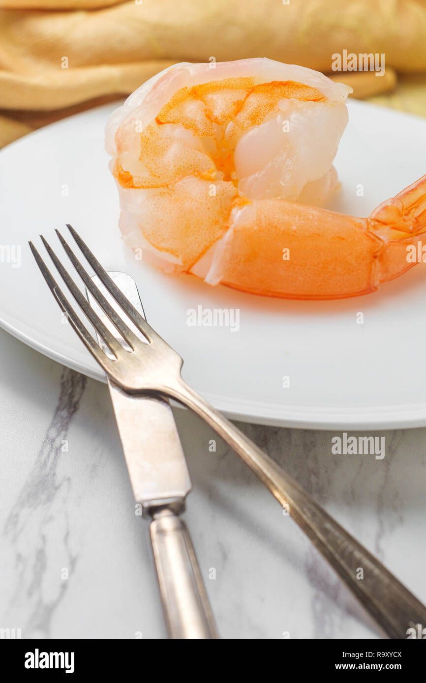 Giant jumbo shrimp on plate depicting the literary term oxymoron Stock ...