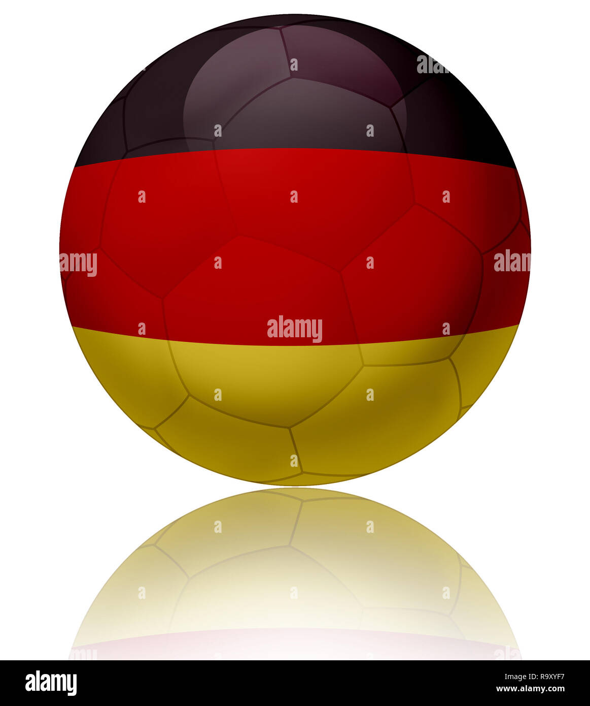 Texture of Germany flag on glossy soccer ball Stock Photo - Alamy