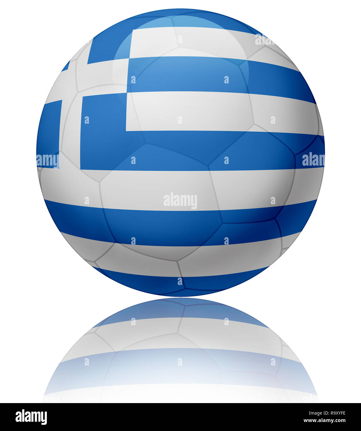 Soccer football ball greece flag hi-res stock photography and images ...