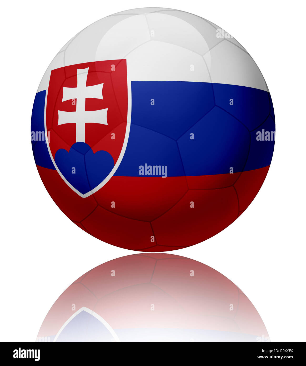 Texture of Slovakia flag on glossy soccer ball Stock Photo - Alamy
