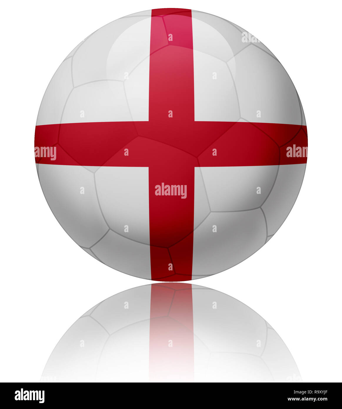 Texture of England flag on glossy soccer ball Stock Photo - Alamy