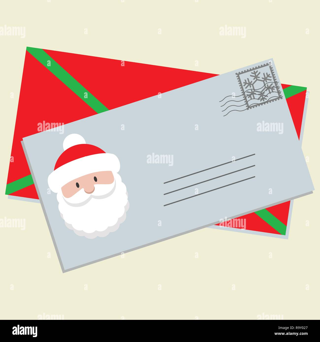 Stamp on red envelope Stock Vector Images - Alamy