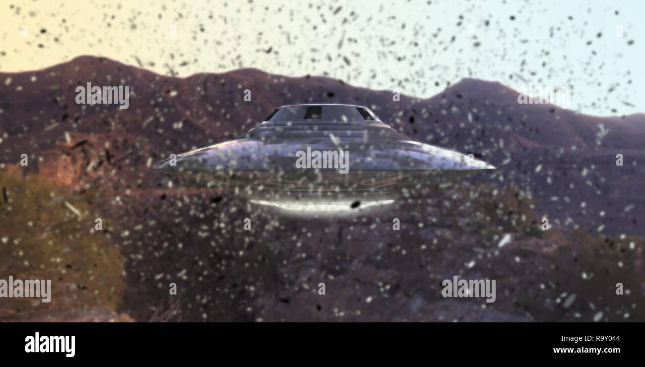 unidentified flying object 3d illustration Stock Photo - Alamy