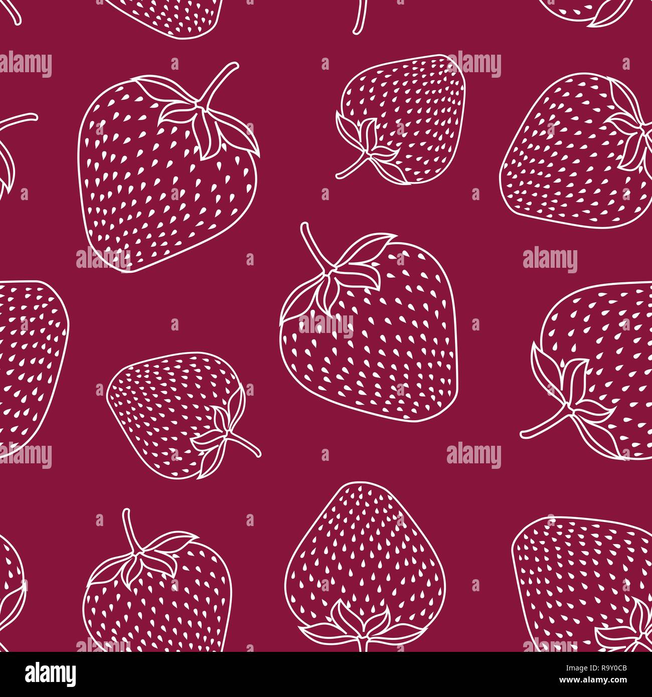 Strawberry raspberry pattern Stock Vector Images - Alamy