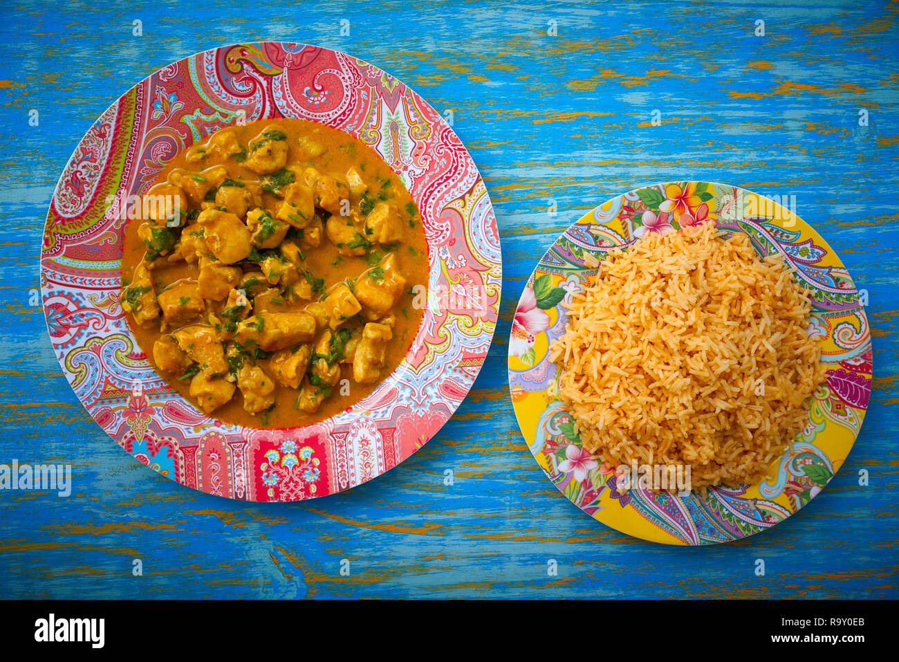 chicken curry tikka masala recipe from india Stock Photo - Alamy