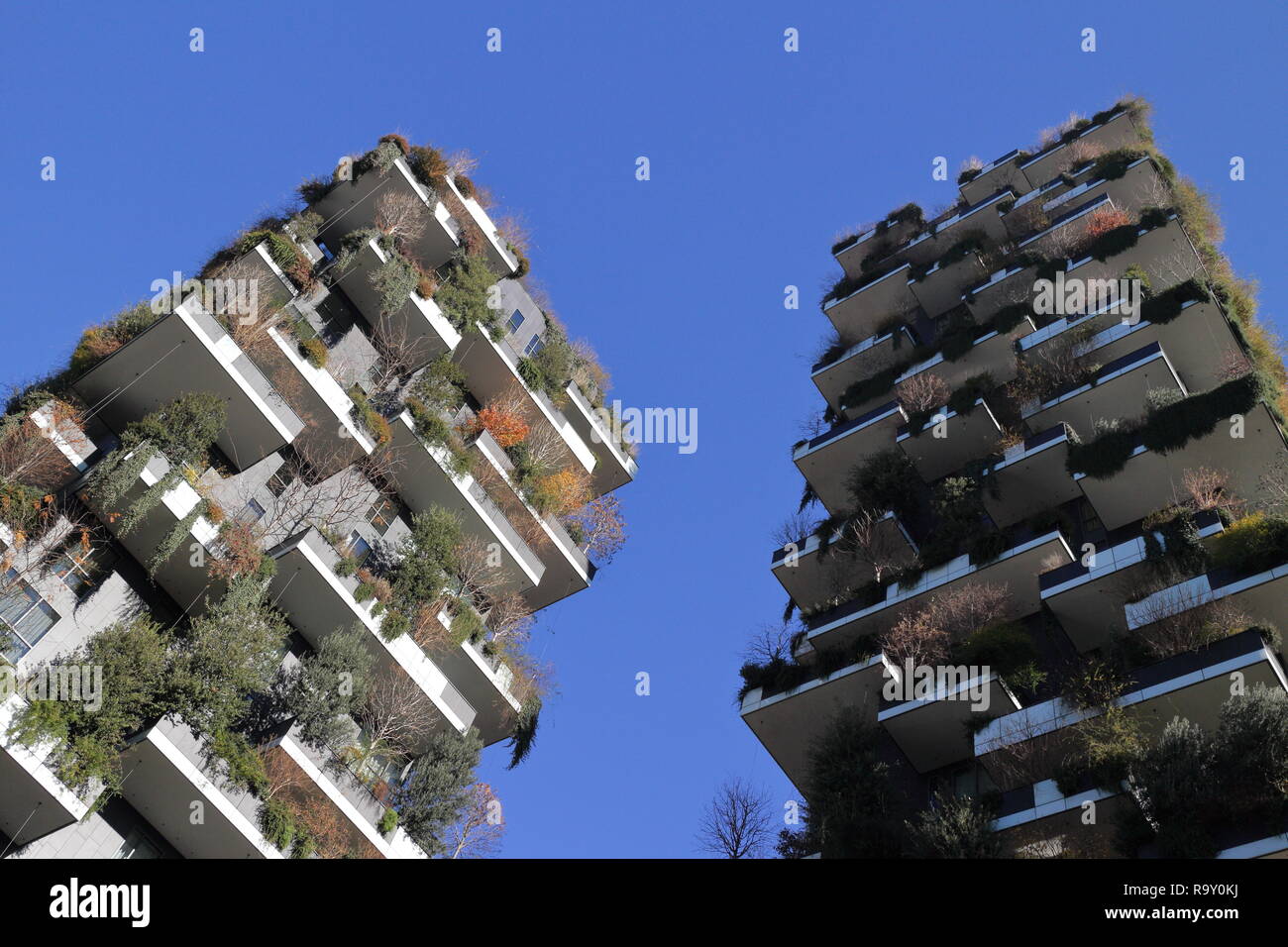 Milan, Italy - View of the skyscrapers of Milan and the Vertical Forest ...