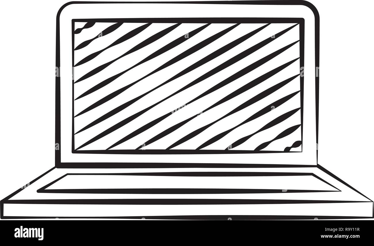 laptop computer doodle Stock Vector Image & Art - Alamy