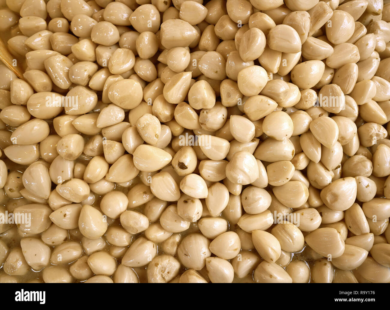 Garlic pickles pattern texture background Stock Photo - Alamy