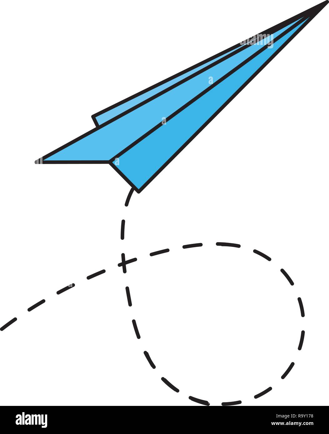 paper plane flying on white background Stock Vector Image & Art - Alamy