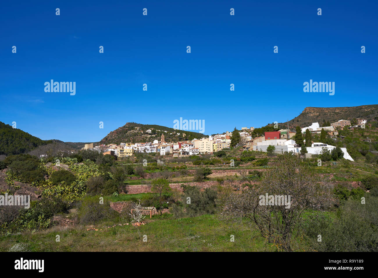 Gatova village in Calderona Sierra of Spain at Valencia Stock Photo - Alamy