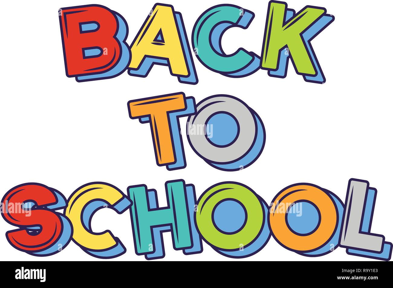 back to school lettering Stock Vector Image & Art - Alamy