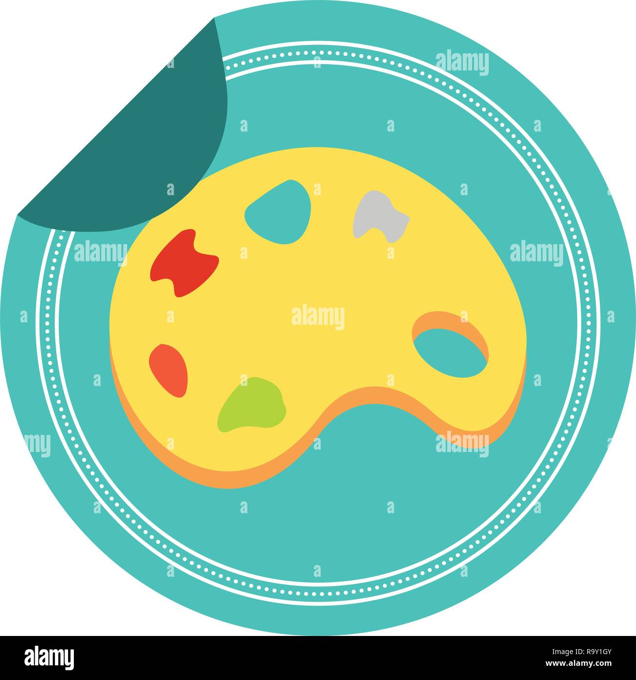 Color palette sticker hi-res stock photography and images - Alamy