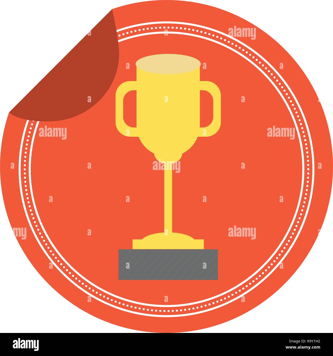 Trophy Award Sticker Stock Vector Image Art Alamy trophy-award-sticker-stock-vector-image-art-alamy