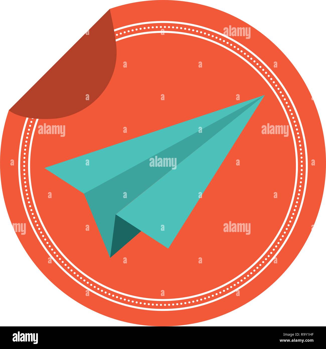paper plane sticker Stock Vector Image & Art - Alamy