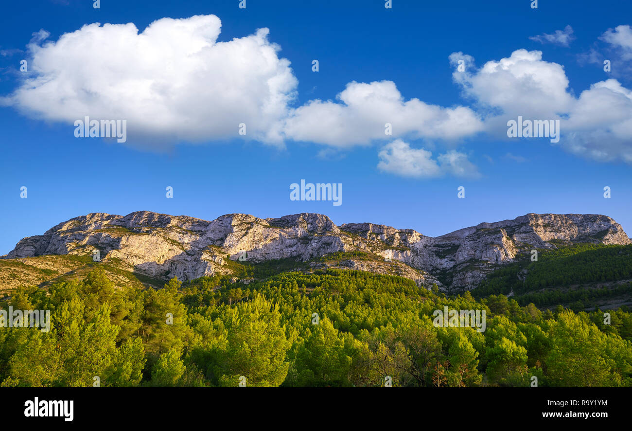 Montgo mountain in Denia of Alicante Spain Stock Photo - Alamy