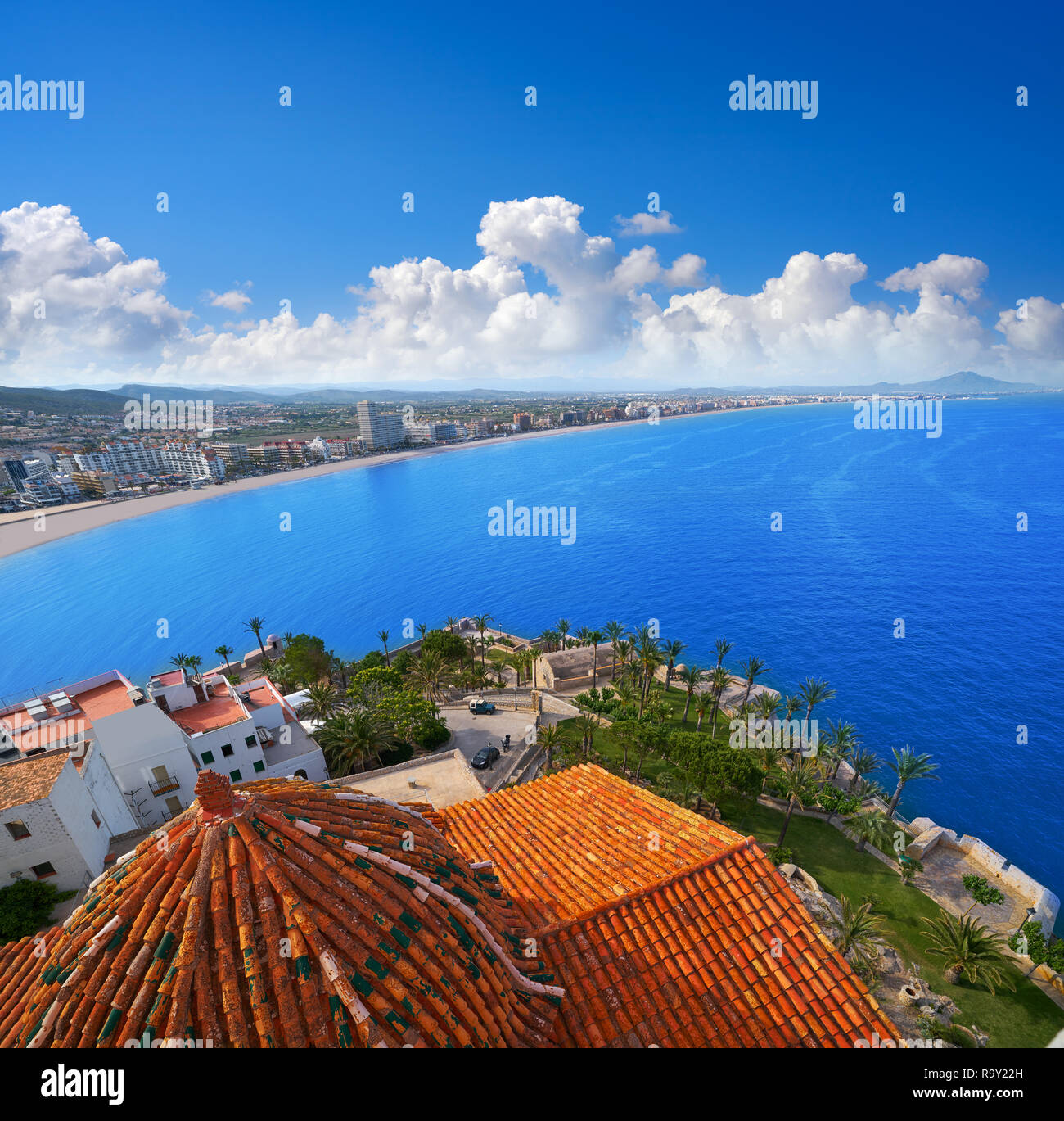 Peniscola aerial beach village hi-res stock photography and images - Alamy