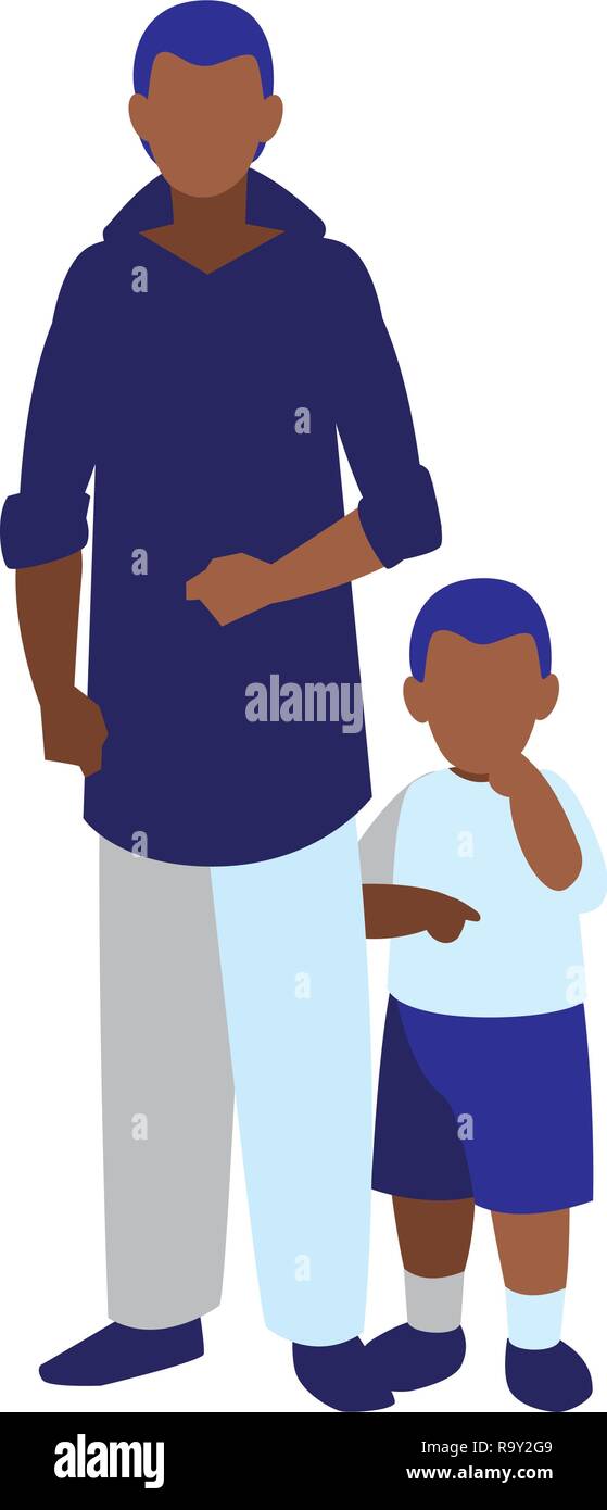 Father and son over white background, vector illustration Stock Vector ...