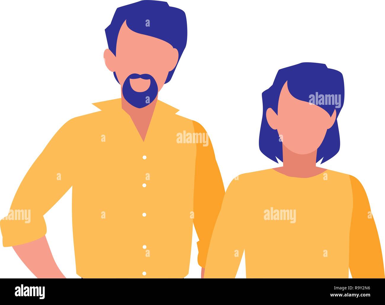 Father and son over white background, vector illustration Stock Vector ...