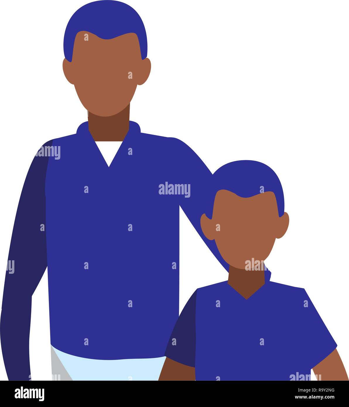 Father and son over white background, vector illustration Stock Vector ...