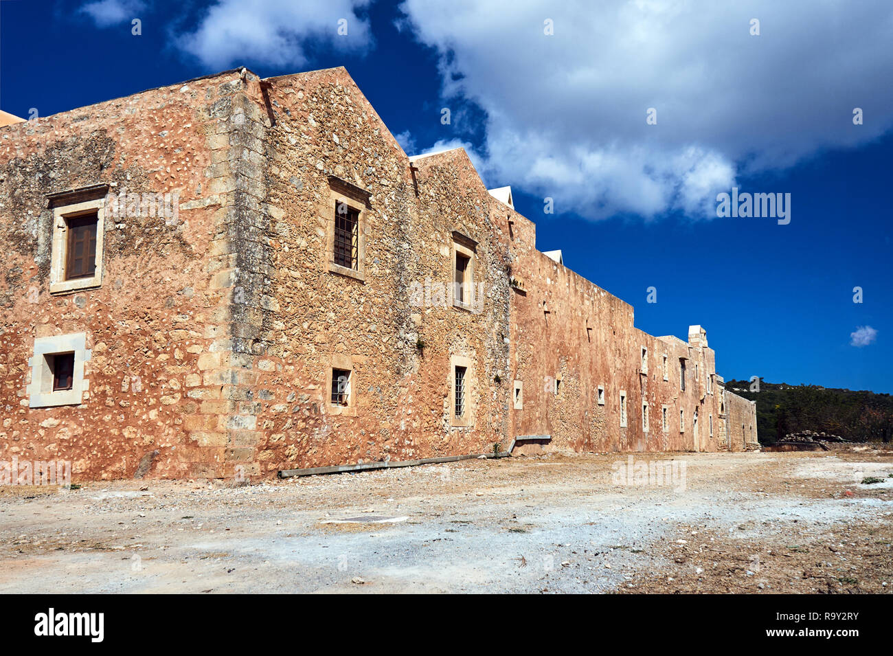 Arkadi Monastery - the walls of the Orthodox monastery on the island of ...