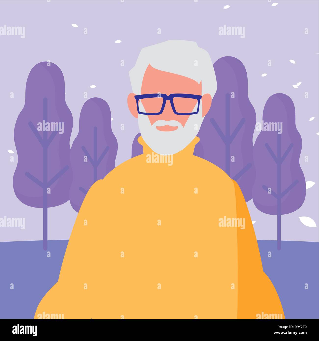 Old man icon over white background, vector illustration Stock Vector ...