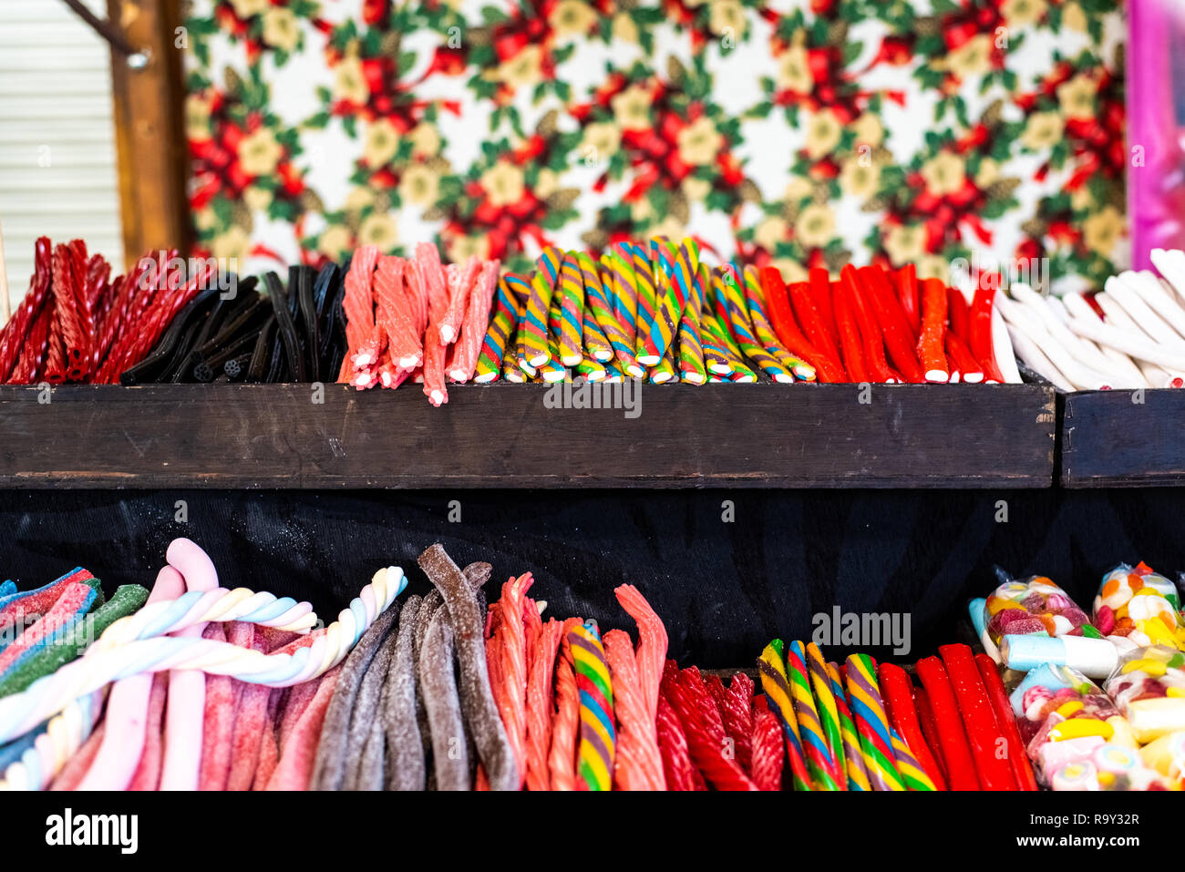 Colorful candies with elongated shapes Stock Photo - Alamy