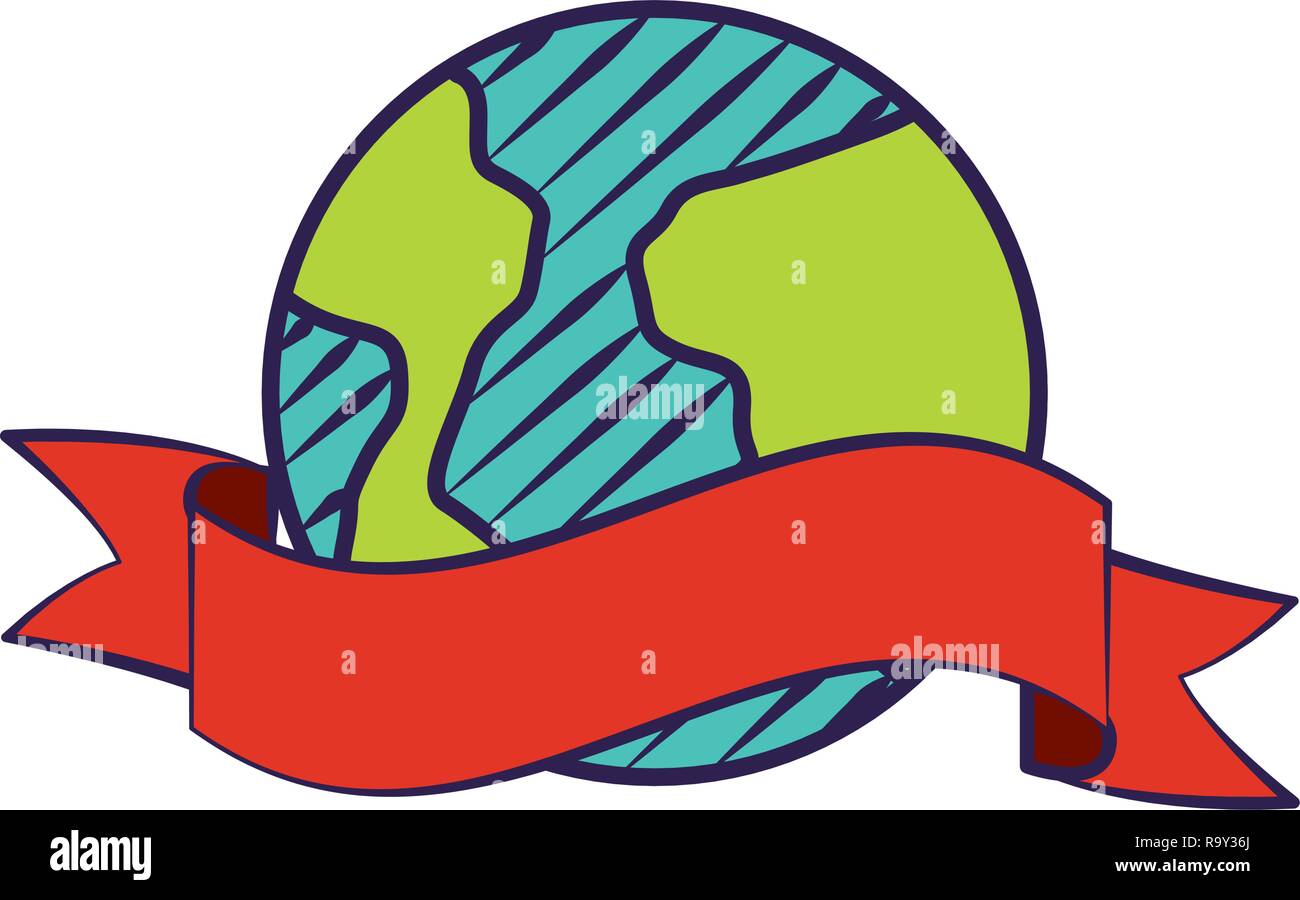 world ribbon on white background Stock Vector Image & Art - Alamy