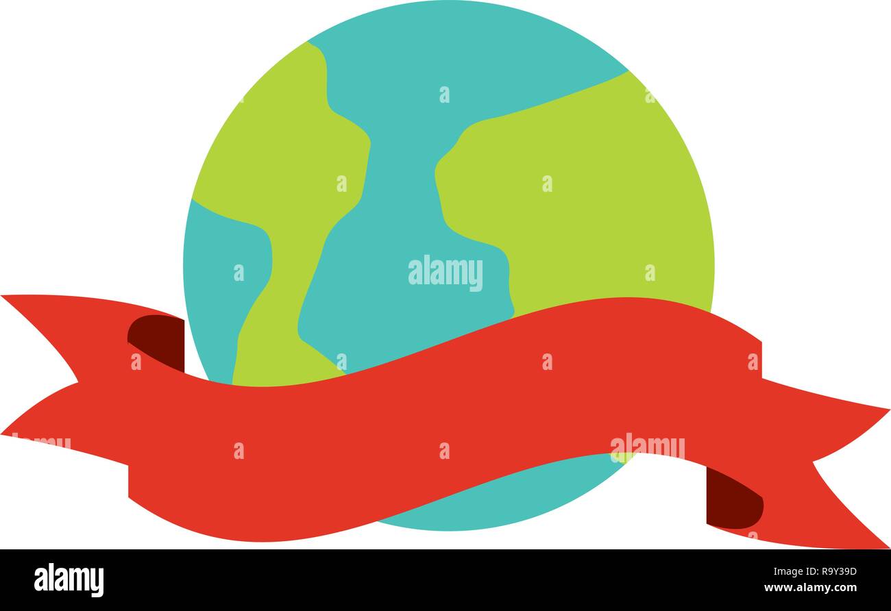 world ribbon on white background Stock Vector Image & Art - Alamy