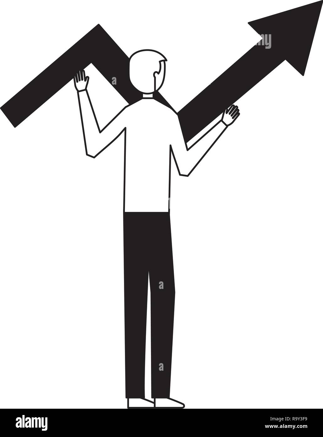 Businessman holding arrow Stock Vector Images - Alamy