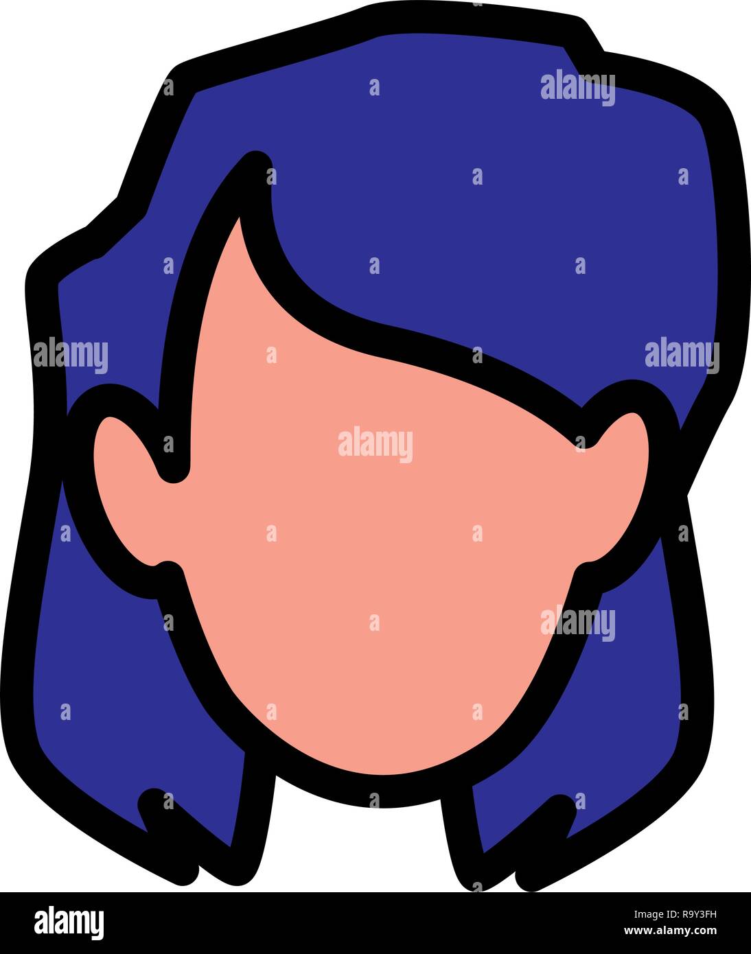 Avatar man head icon over white background, vector illustration Stock ...